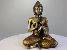 Buddha kovový, mudra