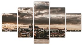 Obraz - zamračená Praha (125x70 cm)