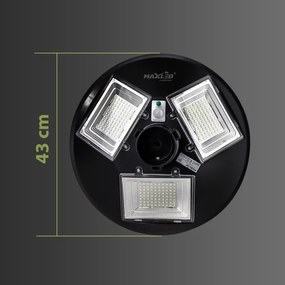 LED Solární pouliční lampa se senzorem LED/15W/6V 6500K IP65 černá + DO