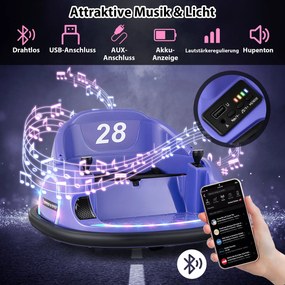 Costway Autíčko s nárazníkem pro batole 12 V Elektrické 360° Spin autíčko