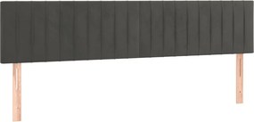 Box spring postel s matrací tmavě šedá 160x200 cm samet 3141432