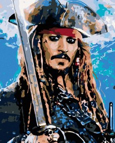 zuty malování podle čísel - jack sparrow ii, 40x50 cm, vypnuté plátno na rám