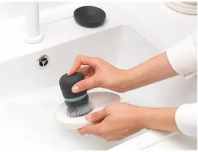 Brabantia Kartáč na nádobí s dávkovačem šedá / plast