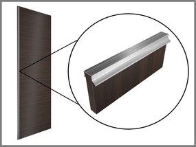 Šatní skříň 232 cm Belini bílý mat / černý mat s posuvnými dveřmi a zrcadlem  MV SZP4/2/1W/2B1L/B/HI