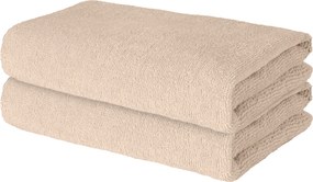 Livarno® Froté ručník, 50 x 100 cm, 400 g/m2, 2 kusy (béžová)