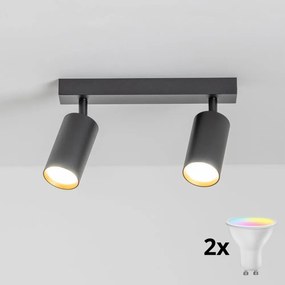 Brilagi - LED RGBW Stmívatelné bodové svítidlo SELE 2xGU10/4,8W/230V černá/zlatá