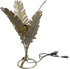 Bronzová antik stolní lampa s listy Leaves - 38*33*55 cm/ E27/ 40W