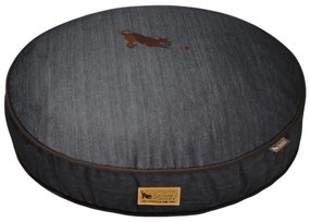 Tmavě modrý pelíšek pro psa ø 70 cm Round Bed Denim Medieval Blue / Dark Chocolate S – P.L.A.Y.