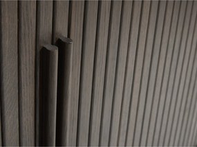 Komoda s keramickou deskou s posuvnými dveřmi v tmavě přírodní barvě 165x76x45 cm Enna – Unique Furniture