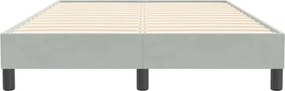 Postel Box Spring bez matrace světle šedá 120x210 cm samet 3315819