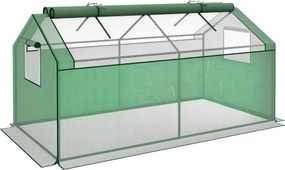 Foil skleník Outsunny s oknem, skleník s UV ochranou, rajčatový skleník, studený rám pro zahradu a balkon, 180 x 92 x 92 cm | Aosom