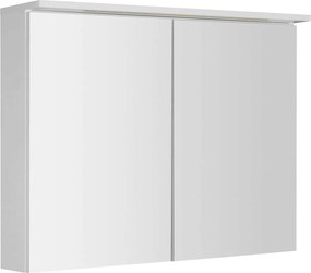 Aqualine KAWA - Zrcadlová skříňka s LED osvětlením 90x70x22 cm, 2 dvířka, bílá WGL90S