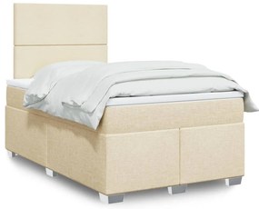Box spring postel s matrací krémová 120x200 cm textil 3292753