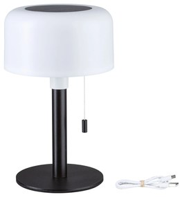 Paulmann 94607 Bartja, černá solární lampička na baterii, 1,6W LED 2700K, výška 24cm, IP44