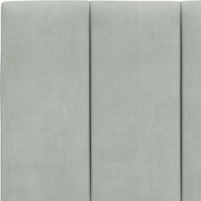 Postel s matrací Hanko světle šedá 200 x 200 cm samet 3208616