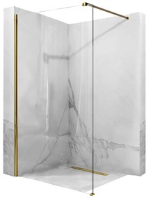 Bezrámová sprchová zástěna REA AERO 90 cm, zlatá