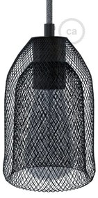 creative cables Kovové klecové stínidlo Ghostbell s objímkou E27 Barva komponentu: Černá