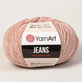 Pletací / háčkovací příze YarnArt GINA / JEANS 83 světlá starorůžová, jednobarevná, 50g/160m