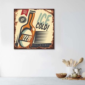 Gario Obraz na plátně Retro studené pivo Rozměry: 30 x 30 cm