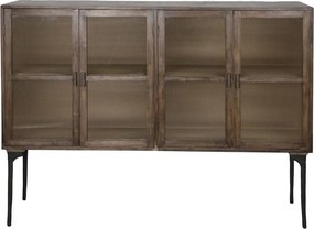 Hnědá antik dřevěná komoda/ příborník Salicia - 112*37*60 cm