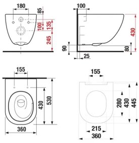 JIKA H8667180000001 - Závěsné WC MIO + záchodové prkénko SoftClose MIO