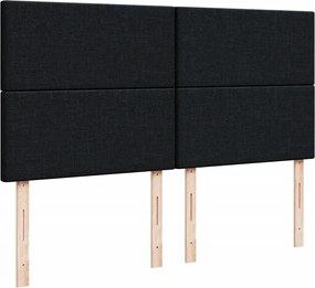 Box spring postel s matrací černá 180x200 cm textil 3291354