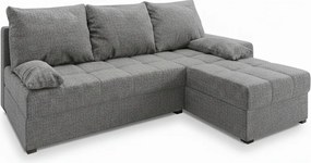 Rohová rozkládací sedací souprava do L CELESTE, 200 cm, s úložným prostorem Roh pohovky: Levý roh, Barva látky Malmo: Černá (Malmo 96)