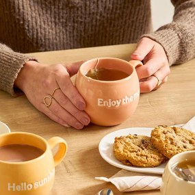 Růžový kameninový hrnek 420 ml Muggies – Salt&Pepper
