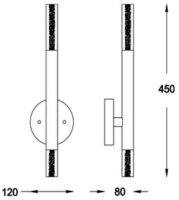 Zuma Line W0461-02E-F7F7 - LED Nástěnná lampa ONE 2xLED/5W/230V rose gold