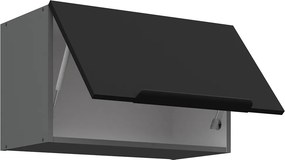 ARIA ab | horní skříňka 60 GU-36 1F výklopná | 60 cm | ANTI FINGERPRINT povrch | antracit/černá