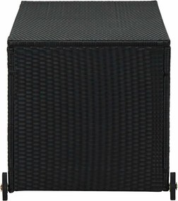 Zahradní úložný box černý 120x 65 x 61 cm polyratan 310089