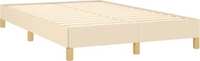 Box spring postel s matrací a LED krémová 120x190 cm textil 3270121