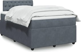 Box spring postel s matrací tmavě šedá 120 x 200 cm samet 3287717