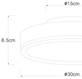 Globo 416080WD1R - LED Stropní svítidlo DORO LED/12W/230V pr. 30 cm