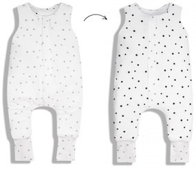 Sleepee Celoroční spací pytel s nohavicemi PUNTÍKY z bavlny Zvolte rozměr: M (3 - 4 roky)