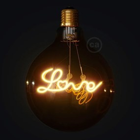 creative cables Zlatá LED žárovka pro závěsné lampy G125 "love" 5W E27 dekorativní vintage 2000K