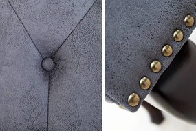 Taburetka Chesterfield šedá