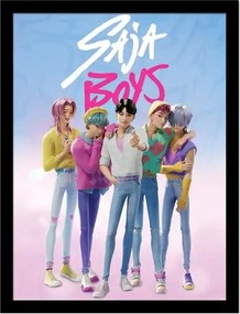 Rámovaný obraz Pyramid International K-Pop Demon Hunters - Saja Boys