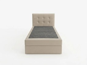 Čalouněná postel boxspring DIRELIS TRINITY 90x200 cm béžová Matrace: Matrace Bonell pružinová
