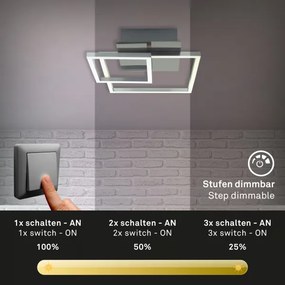 LED Stmívatelné stropní svítidlo LED/12W/230V 3000K matný chrom