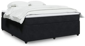 Box spring postel s matrací černá 180x200 cm samet 3285658