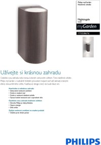 Venkovní nástěnné svítidlo Philips Nightingale 17102/86/PN měděné