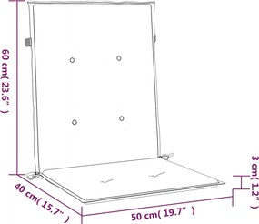vidaXL Marketos Podušky na židli nízké opěradlo 6 ks zelené 100x50x3 cm oxford