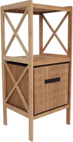 MSV skládací úložný box bambus, černá / 33 x 32 x 31 cm