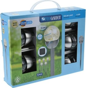 Sada solárních LED lamp Glassball 5 ks