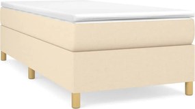 Rám postele s boxspringem krémově 90x190 cm textil 3120926