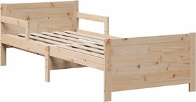 Rám postele s rozšiřovací matrací s čelo Hnědá 80 x 200 cm 3385958