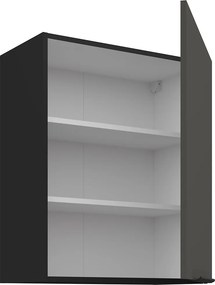 ARIA pe | horní skříňka 60 G-72 1F policová | 60 cm | ANTI FINGERPRINT povrch | černá/šedá grafit