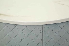 Designový toaletní stolek s taburetkou Xalvadora světle modrý