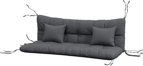 Outsunny Sada 4 Kusů Polstrů, 150x50 cm Voděodolné Polstry na Židle s Uvazováním, Uzlový Design s 10cm Silnou Výplní pro Houpačku, Polstr pro Domov, …